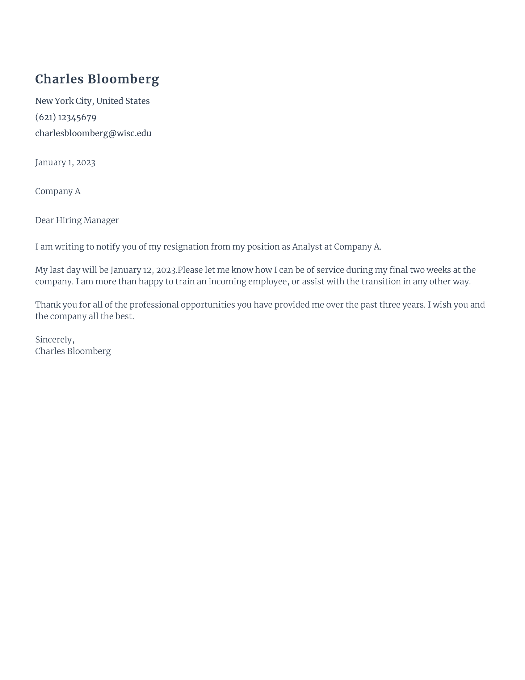 Resignation Letter Template With Examples LawDistrict 52 OFF